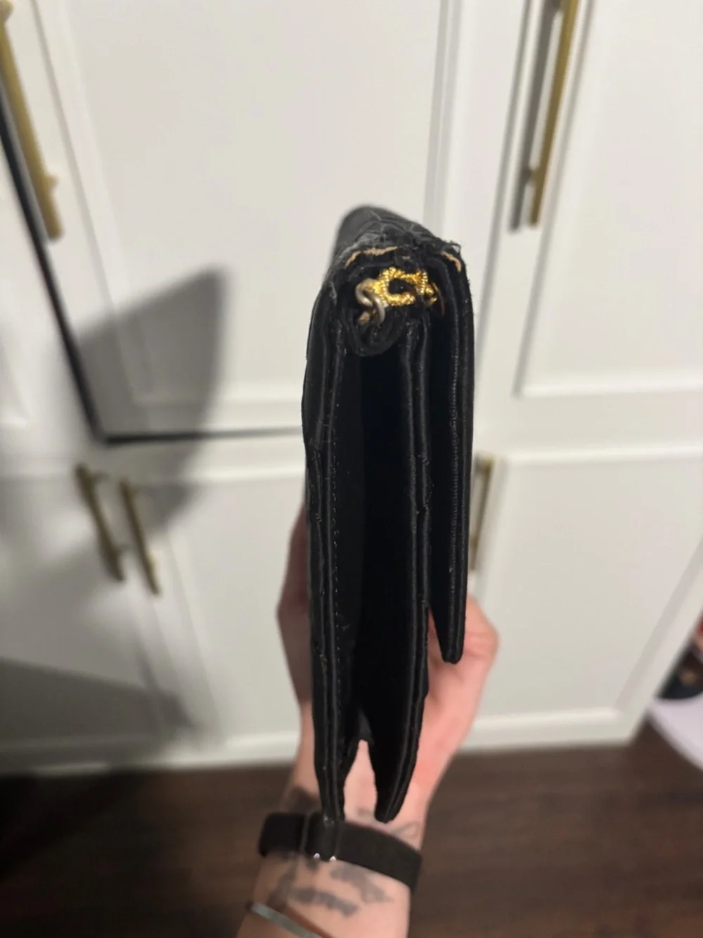 CHANEL | Bags | Vintage Authentic Chanel Satin Clutch With Rare Chain ...